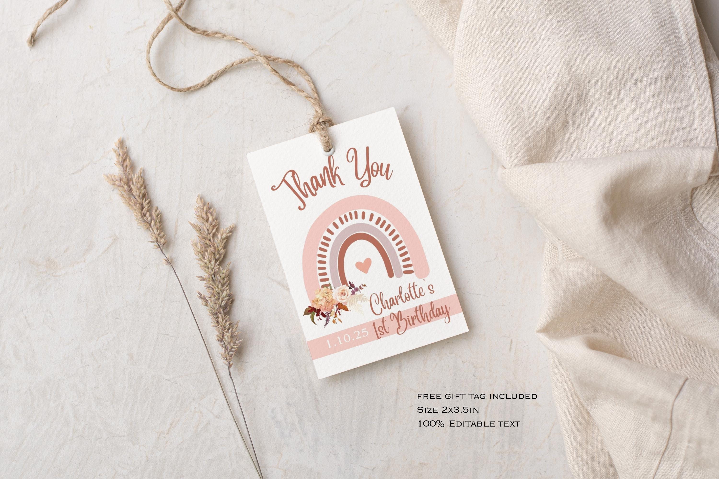 Boho Rainbow ONE Derful First Birthday Invitation. Flowers 1st Birthday ...