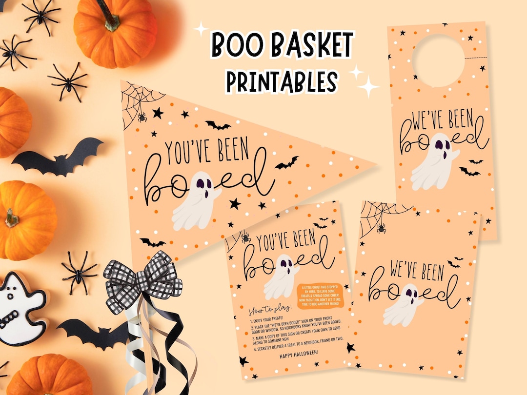 Editable Boo Basket Halloween Kit, You've Been Booed, Halloween ...