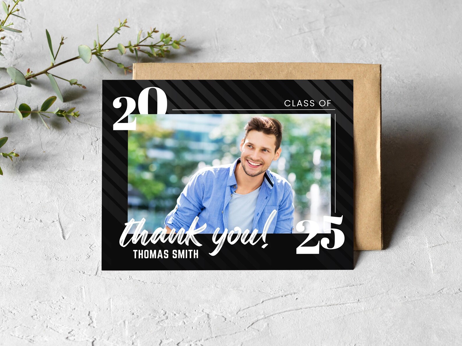 Graduation Thank You Card 2025 Template, Modern Graduation Card, Senior ...