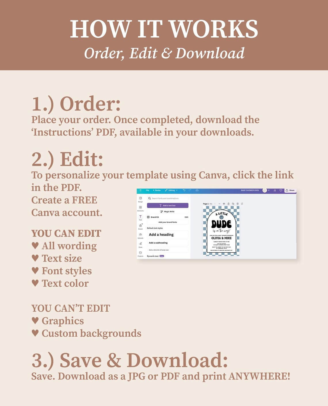 Little Dude Baby Shower Welcome Sign, Rad Little Dude is on the Way ...