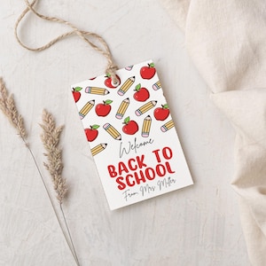 Back to School Gift Tag Welcome Back to School Editable Tag Printable ...