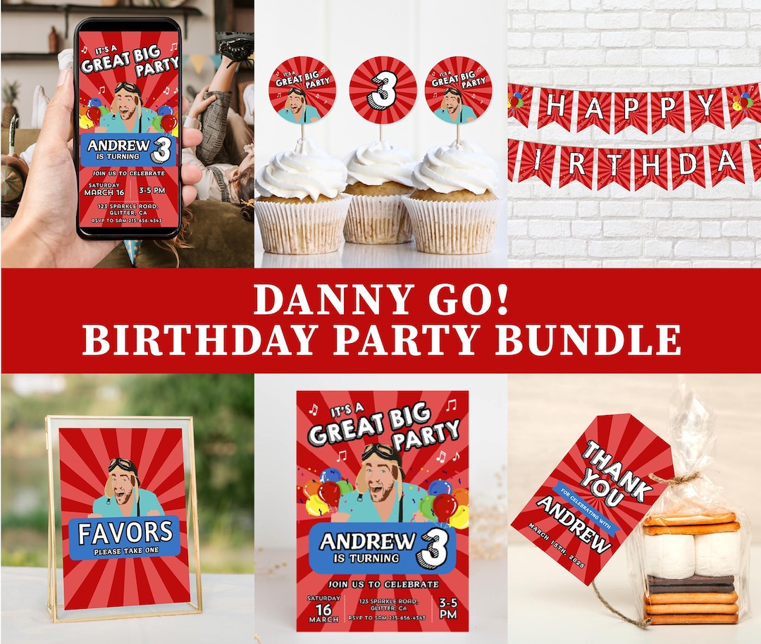 ANY AGE Danny Go Invitation, Danny Go Decorations, Danny Go Birthday ...