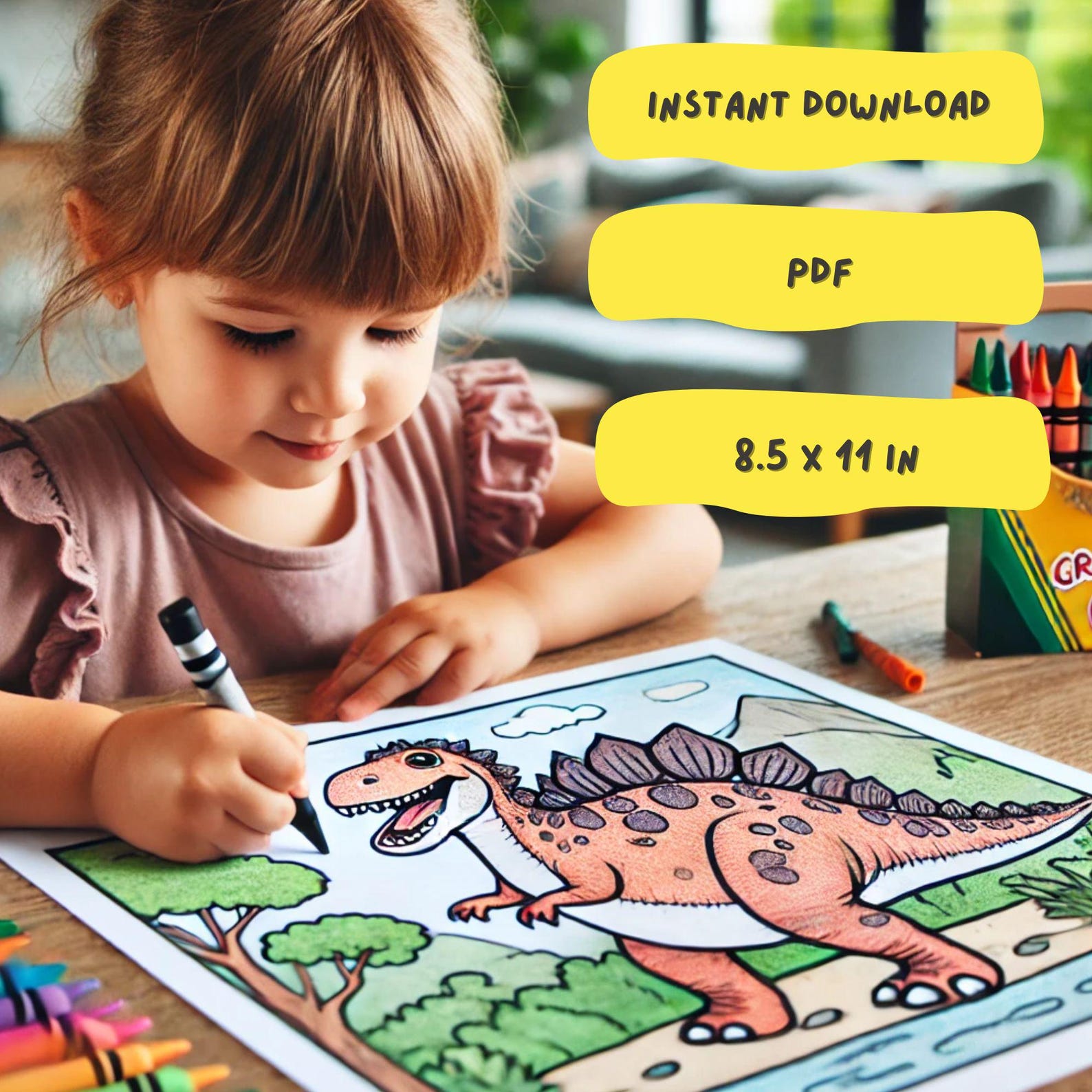 50 Dinosaur Coloring Pages - Etsy