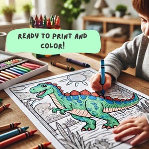 50 Dinosaur Coloring Pages - Etsy