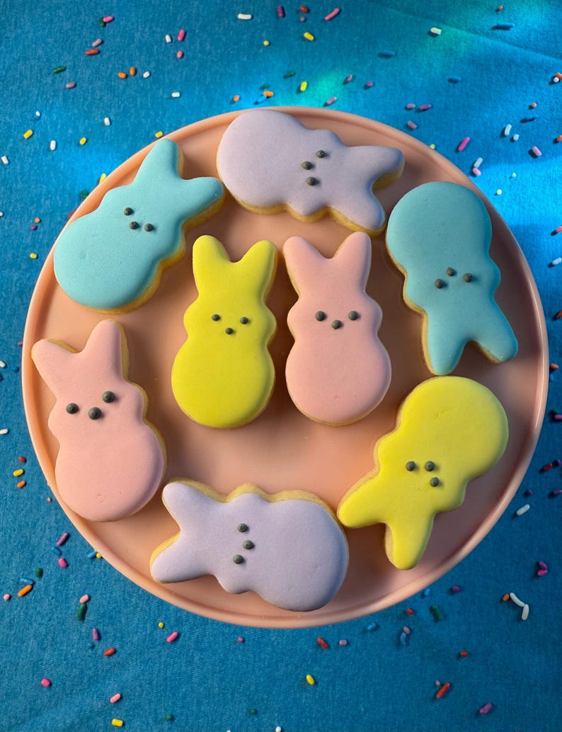 Mini Easter Peep Sugar Cookies - Etsy