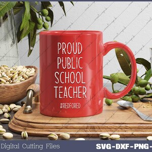 Vintage Proud Public School Teacher Red for Ed Svg, Png, Digital File ...