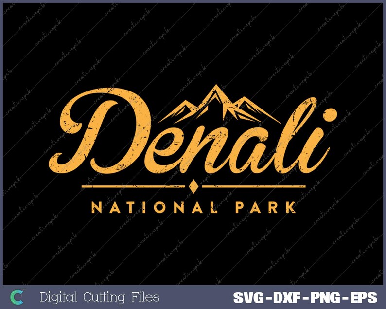 Denali National Park Mountain Alaska Svg, Png, Digital File - Etsy