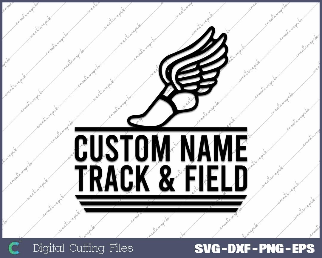Track and Field Custom Name Svg, Create Your Own Team Logo, Sports ...