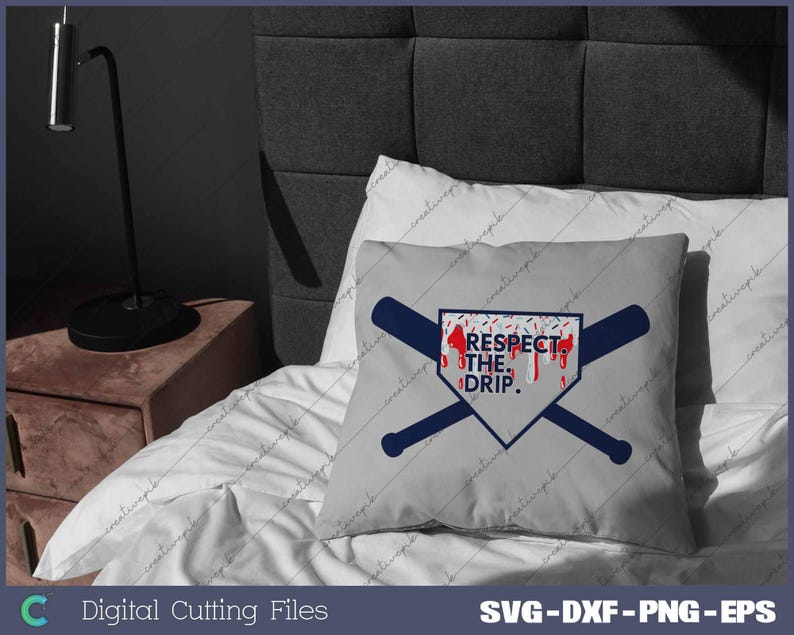 Respect the Drip Baseball Home Plate SVG PNG: Ice Cream Drip (digital ...