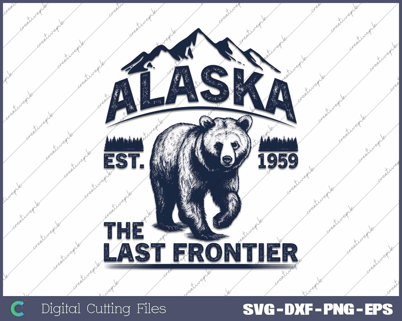 Bear Alaska the Last Frontier Svg, Png, Digital File - Etsy