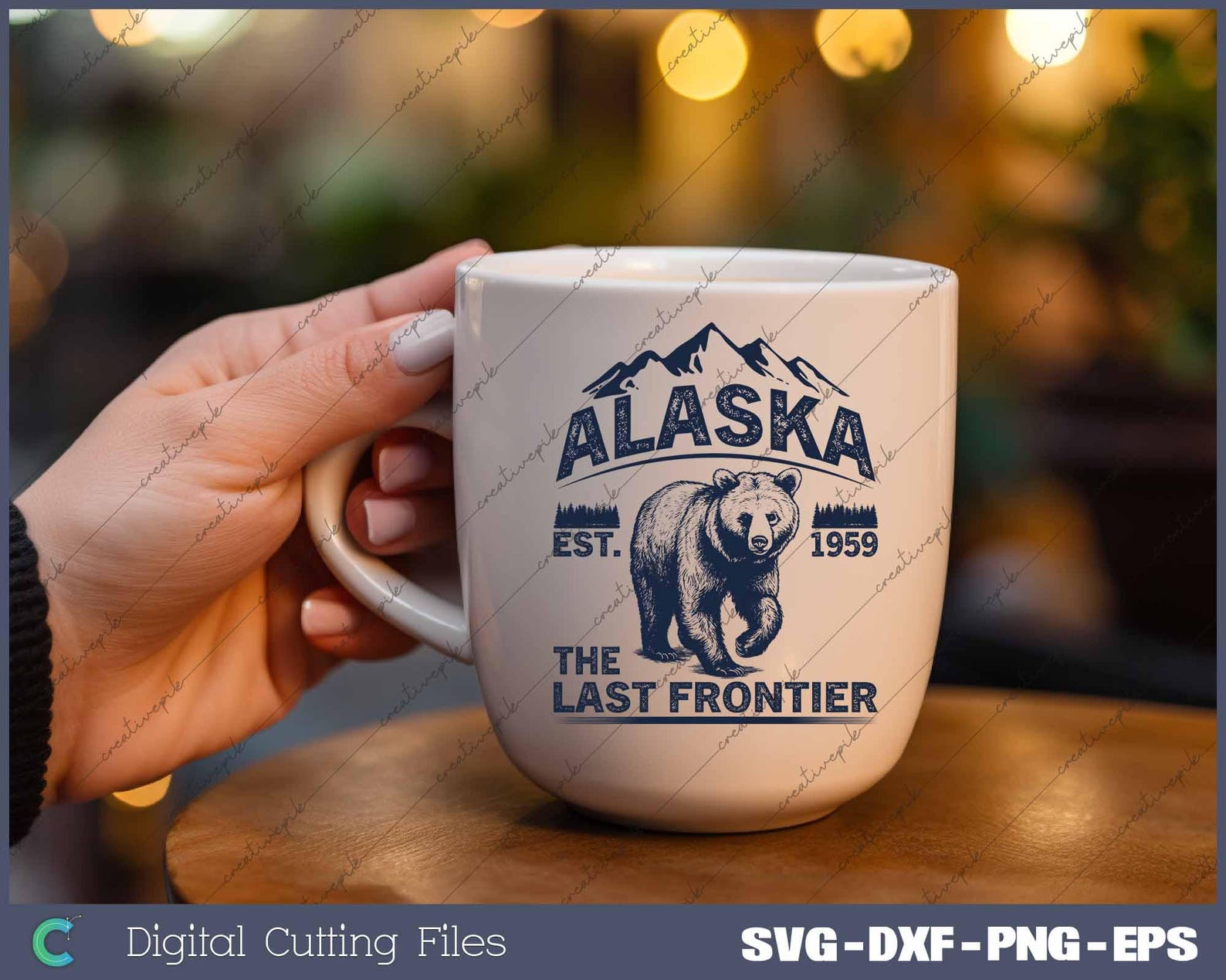 Bear Alaska the Last Frontier Svg, Png, Digital File - Etsy