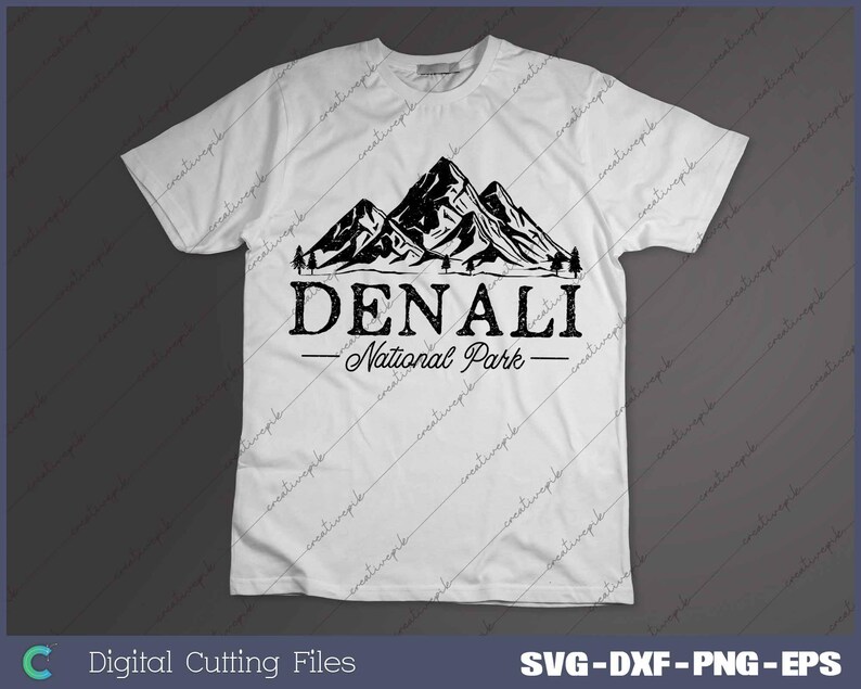 Denali National Park Denali Alaska Mountain Svg, Png, Digital File - Etsy