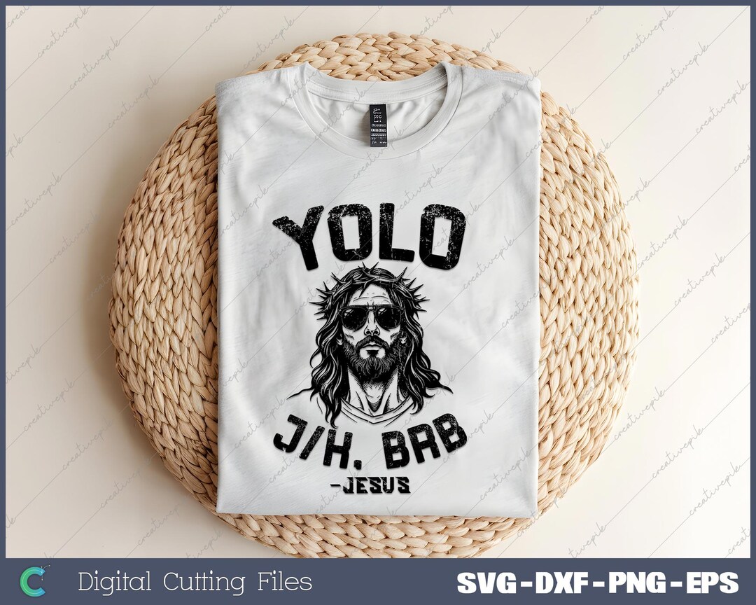 Funny Jesus Easter SVG PNG: Yolo Christian Digital File - Etsy
