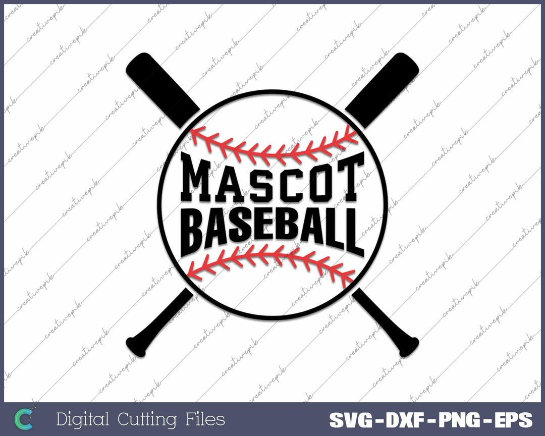 Custom Mascot Baseball Png, Baseball Team Design, Silhouette, Svg, Png ...