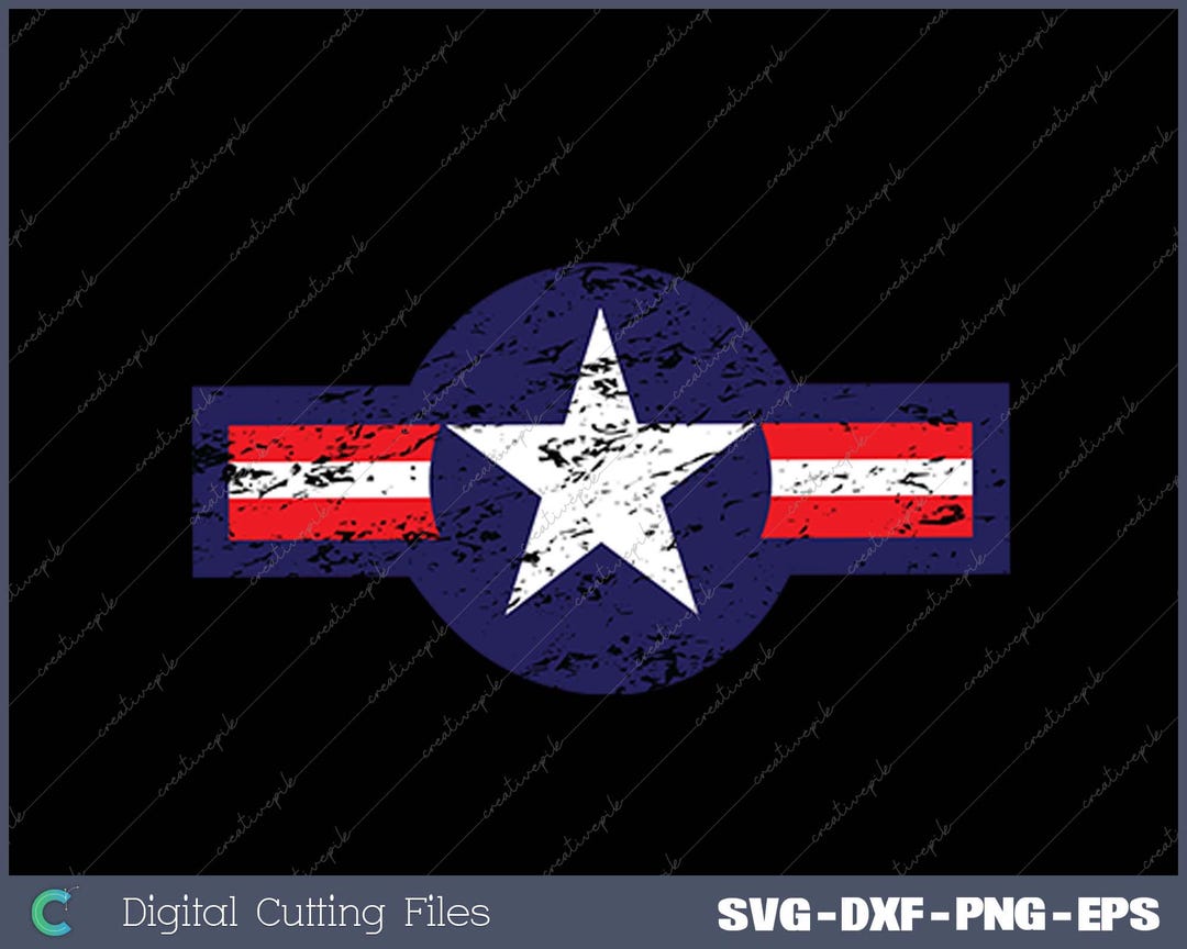Vintage WW2 Aircraft Battle Star Aviator Svg, Png, Digital File - Etsy