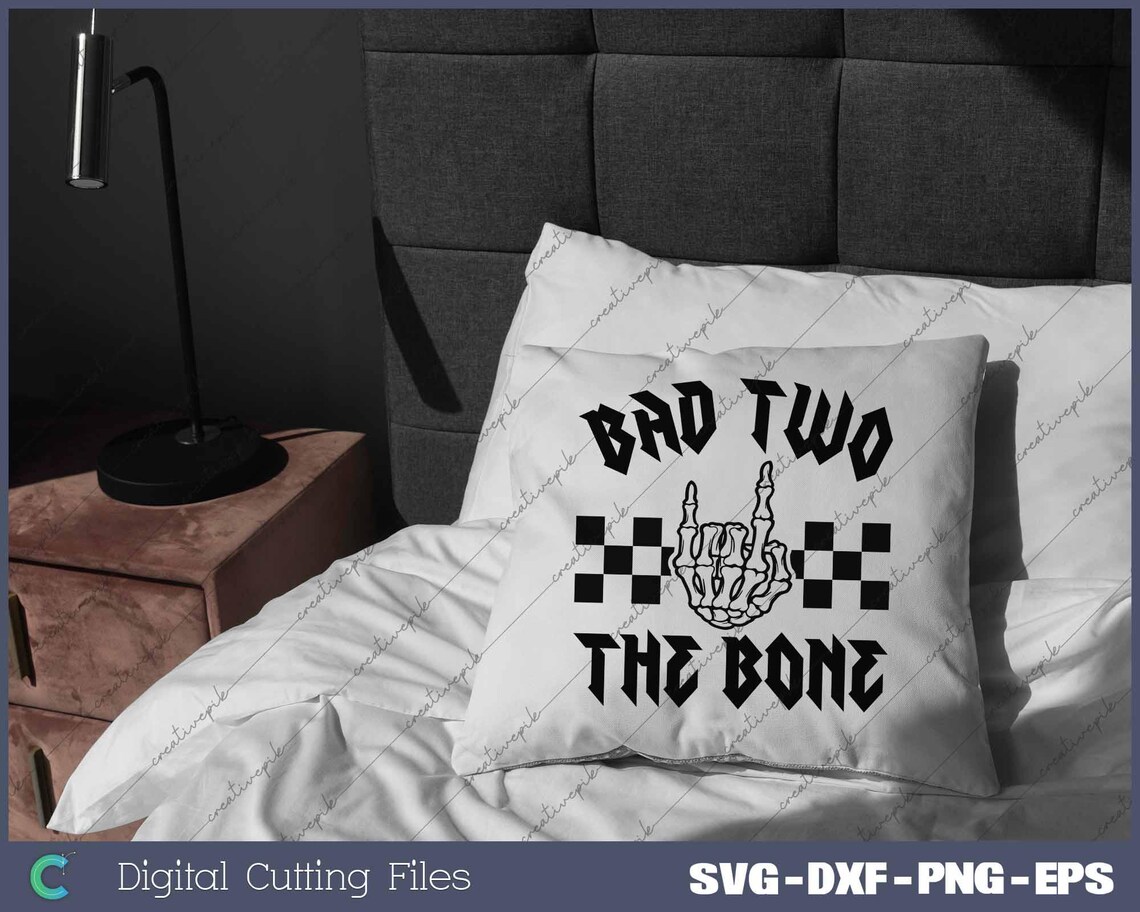 Bad Two the Bone 2nd Birthday Party Svg, Png, Digital File - Etsy