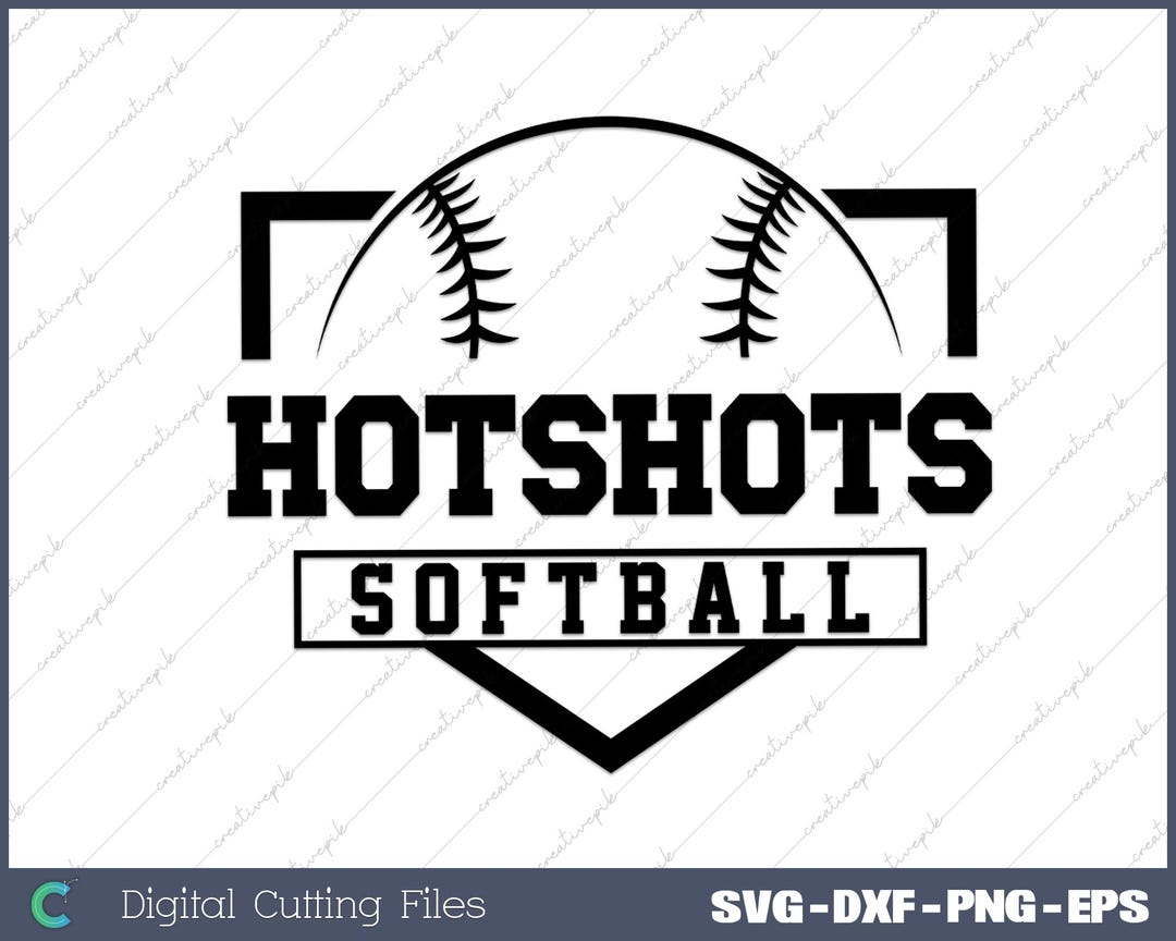 Custom Hotshots Name Softball Png, Softball Team Logo, Softball Team ...