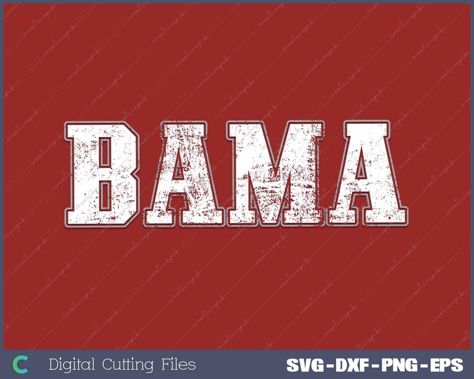 Alabama Bama White AL State Vintage Sports Svg, Png, Digital File - Etsy