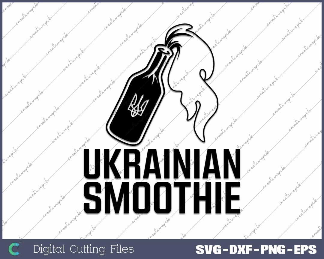 Ukrainian Smoothie Svg, Help Ukraine Png, Ukrainian Support Svg, Stop ...