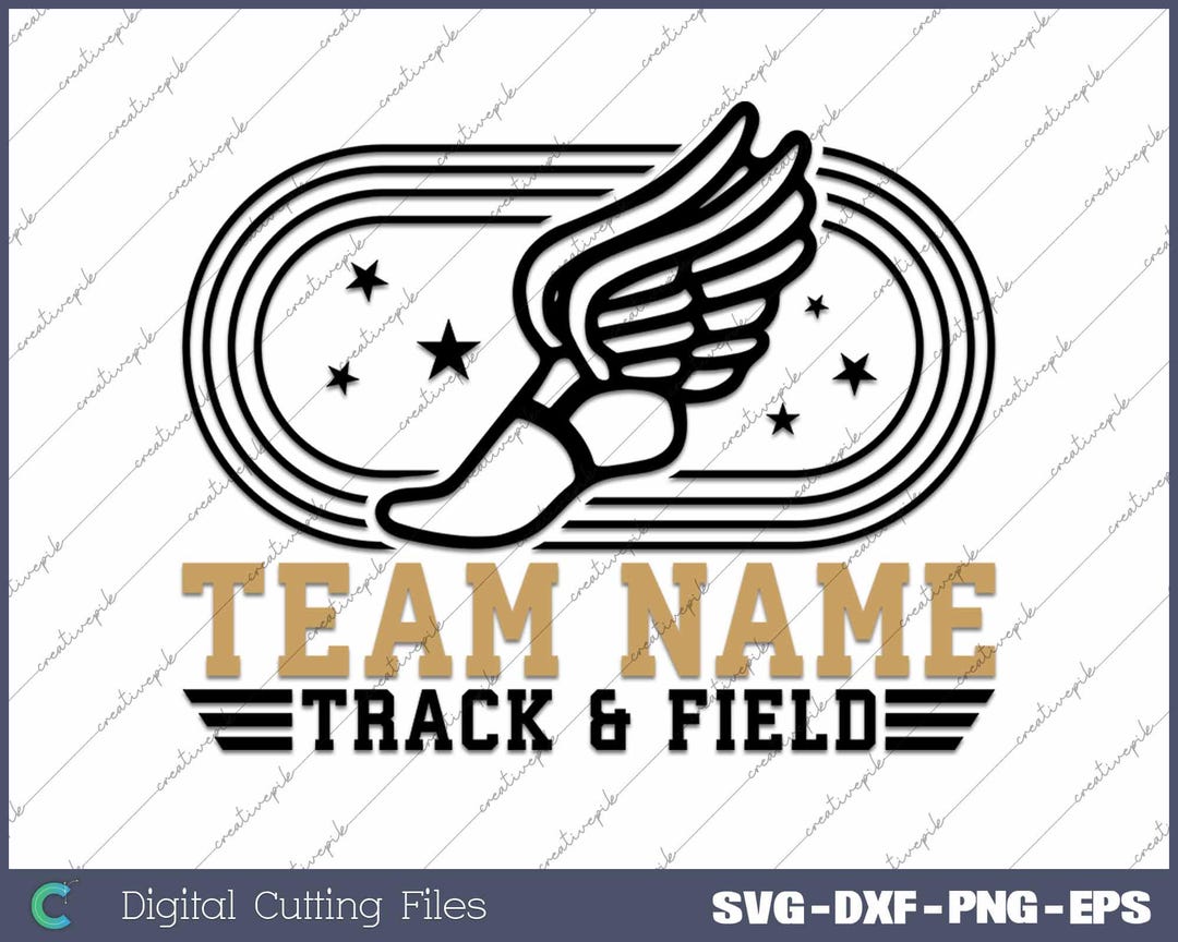Track and Field Team Name Track Wings Svg, Runner, Mom Track, Track ...