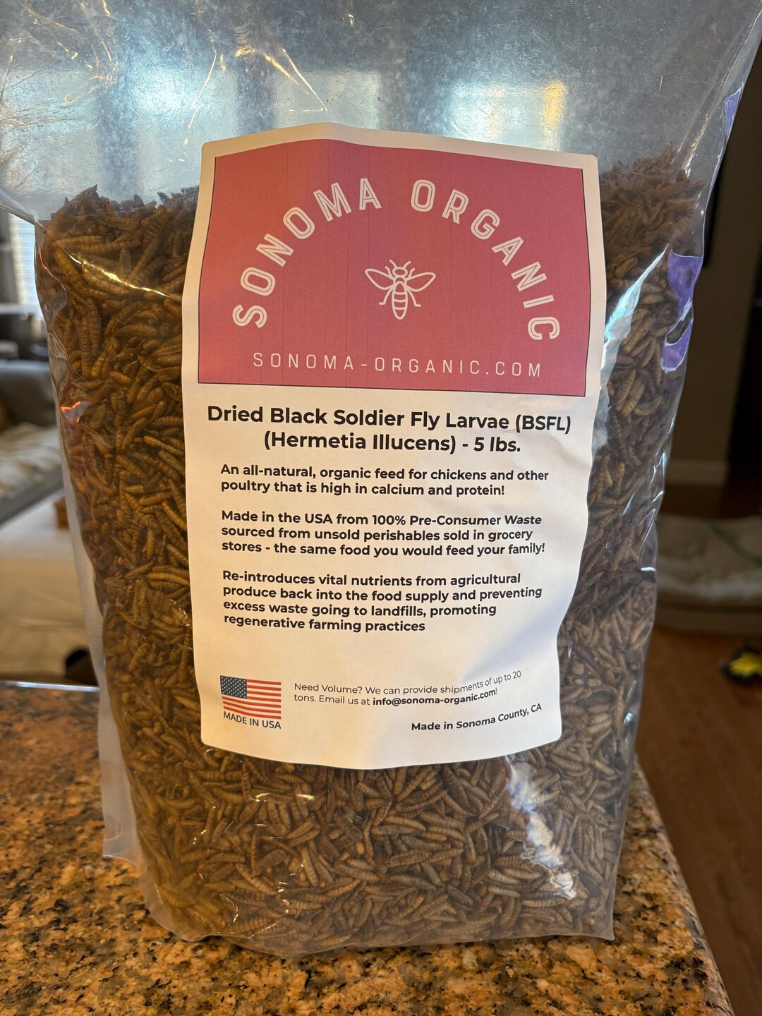 Dried Black Soldier Fly Larvae (BSFL) - 1 Lb. | Made in Sonoma County ...