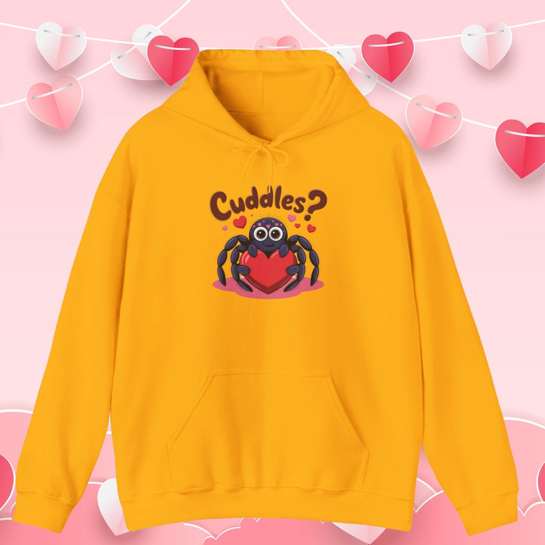 Funny Valentine's Day Tarantula Hug Hoodie, Humorous Tee for Spider ...