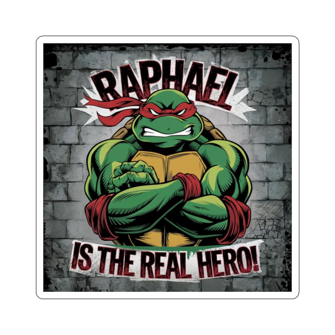 Raphael Hero Sticker, Turtles Fan Decal, Laptop Stickers, Kids Room ...