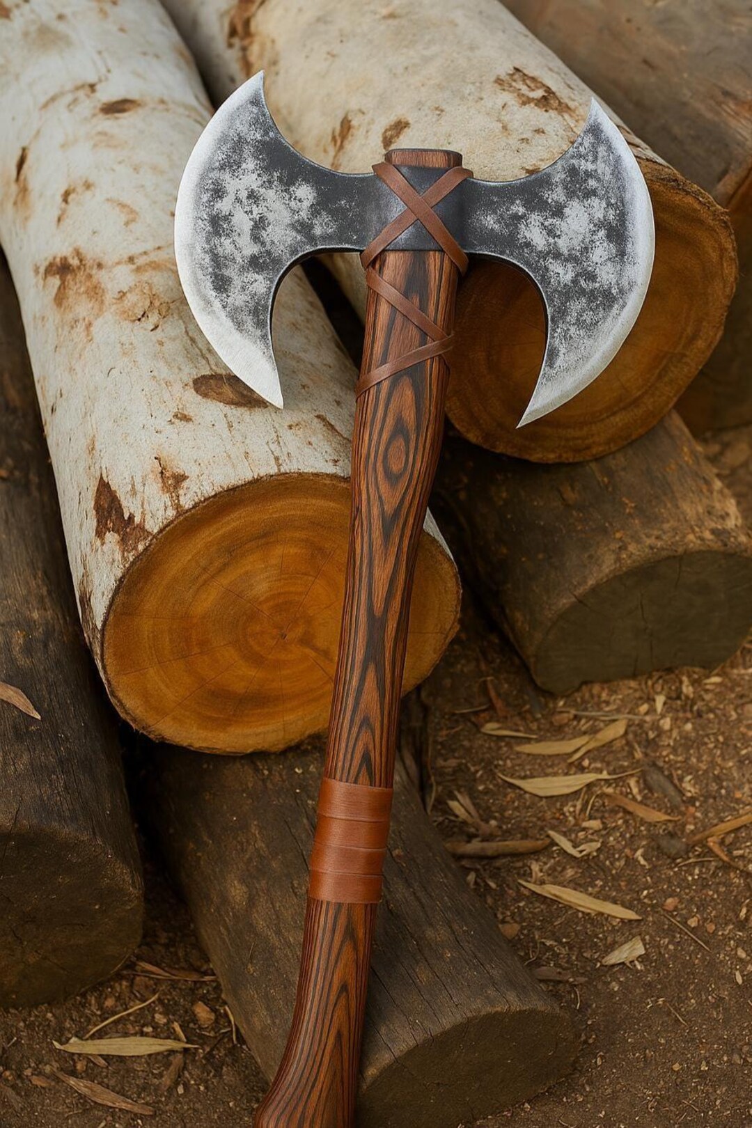 Double Bit Viking Axe, DOUBLE HEADED AXE, 2 Sided Axe, Viking Axe, Two ...