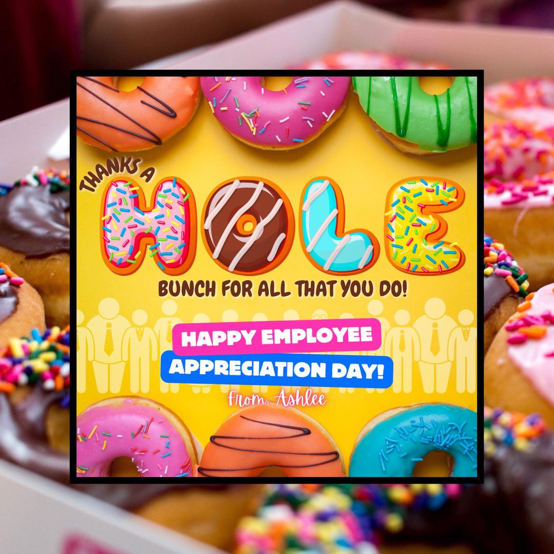 Thanks A Hole Bunch for All You Do Donut Gift Tag - Etsy