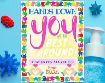 INSTANT DOWLOAD Hands Down You Are the Best Around Gift Tags - Etsy