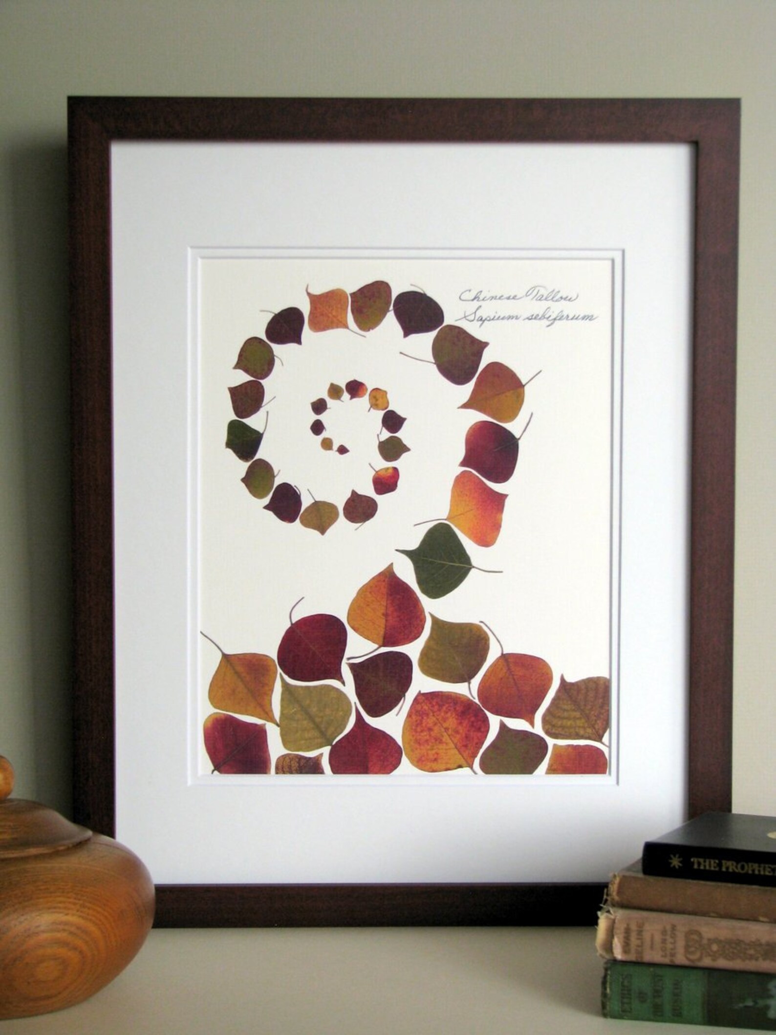 Pressed Leaves Print 11x14 Double Matted Chinese Tallow | Etsy