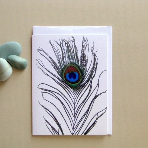 Feather Card - Etsy