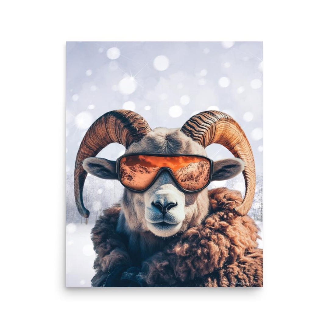 Poster Bighorn Sheep Goggles Set - Etsy
