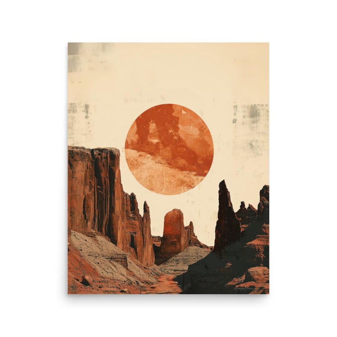 Photo Paper Poster Utah Desert Horizon Poster - Sunlit Majesty in ...