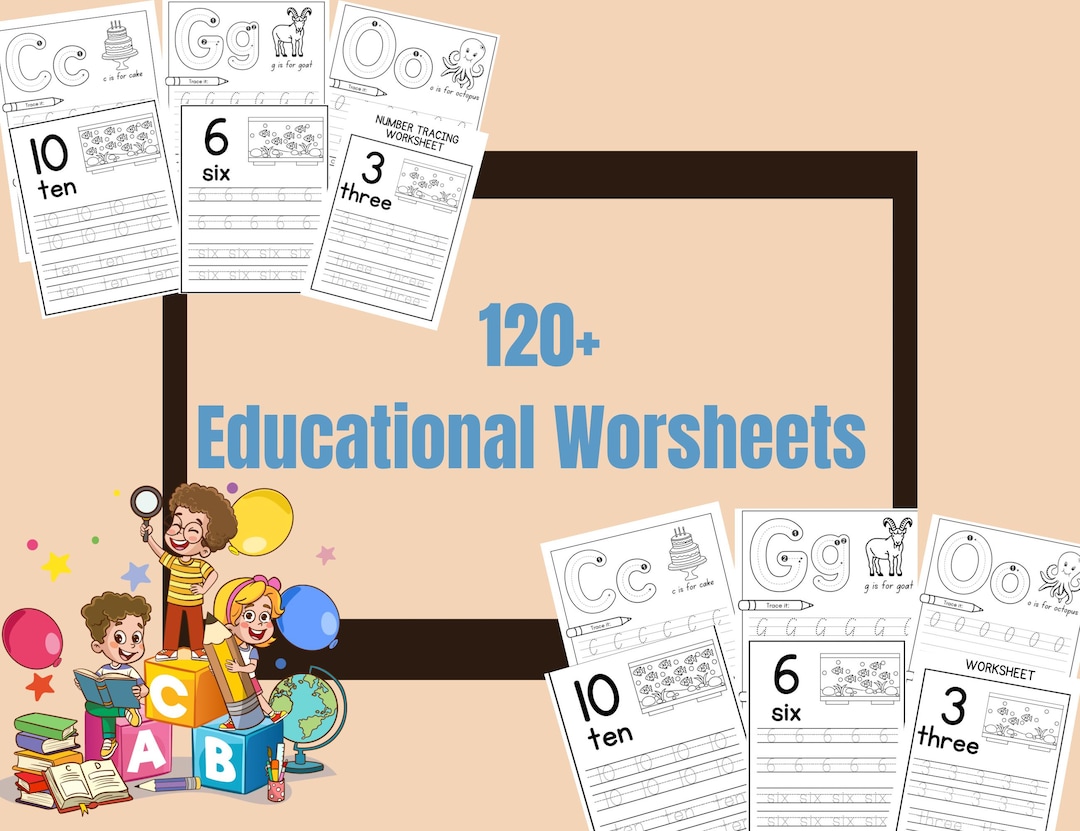 Ultimate Kids Learning Worksheets Bundle | Alphabet, Numbers, Colors ...