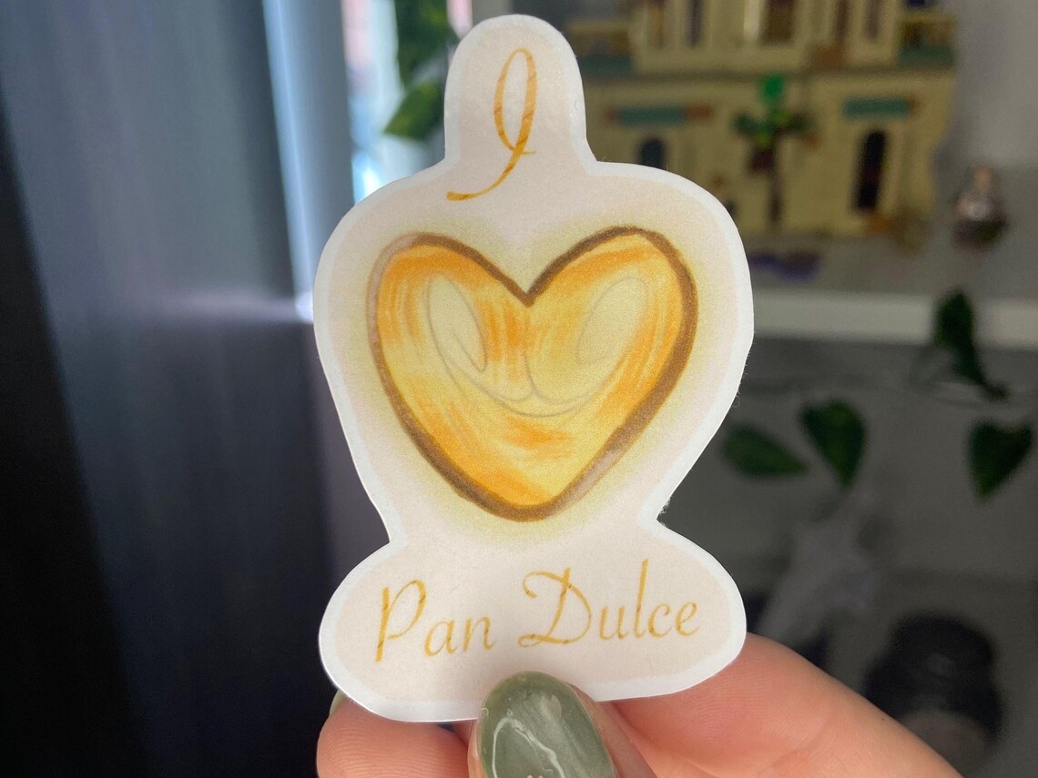 I Love Pan Dulce Sticker – Cute Mexican Bread Heart Sticker | Latino ...