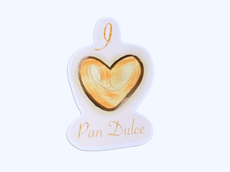 I Love Pan Dulce Sticker – Cute Mexican Bread Heart Sticker | Latino ...