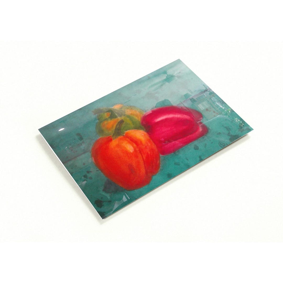 Bell Pepper Ten Cards With Envelopes - Etsy