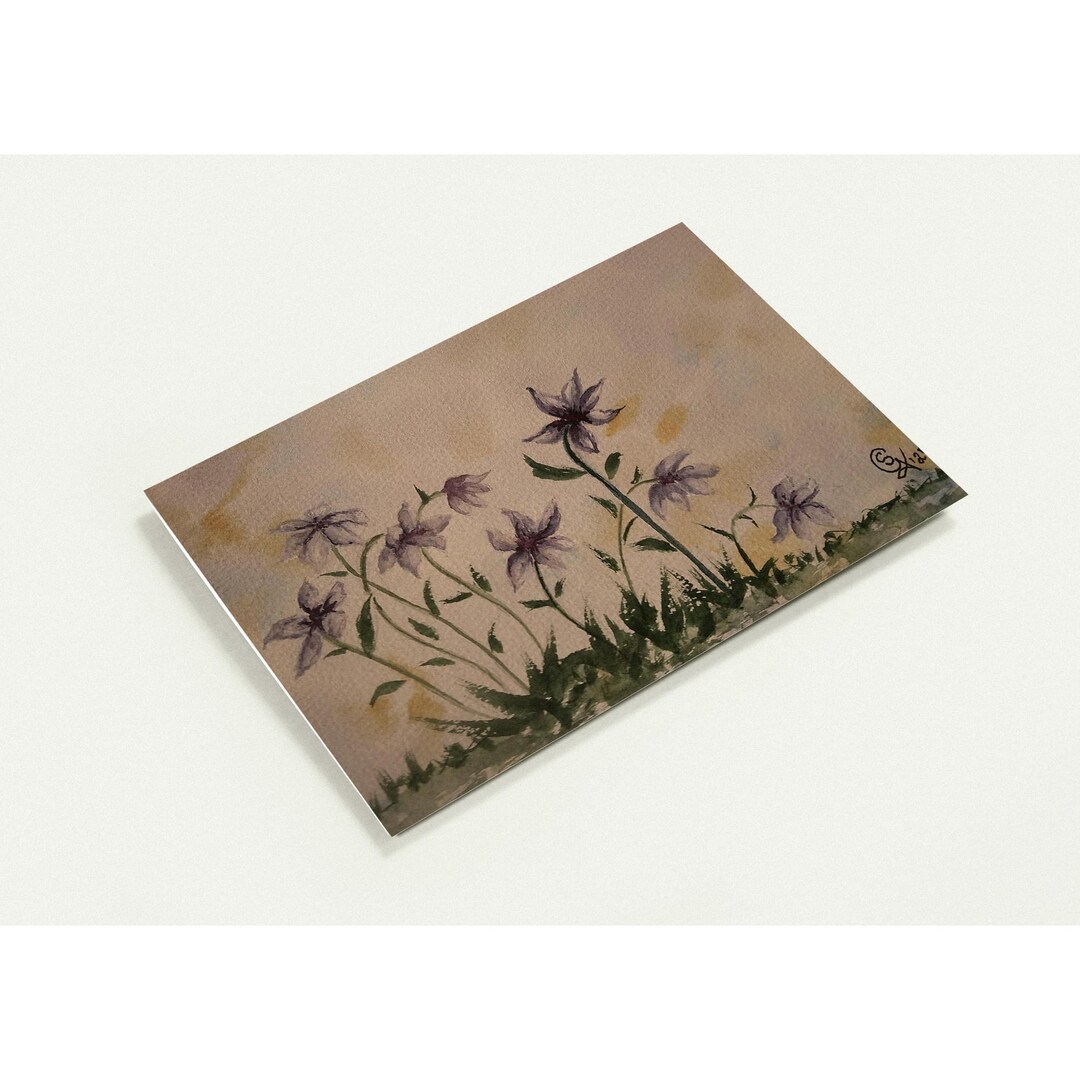 Skinny Flowers Ten Cards With Envelopes - Etsy