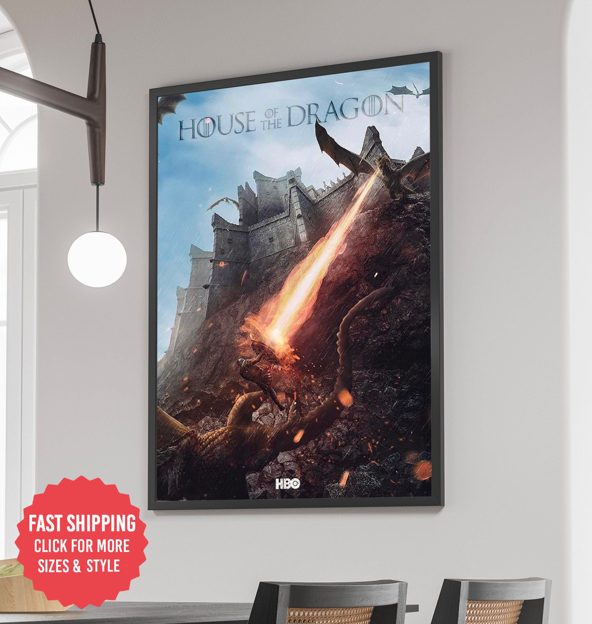 House Of The Dragon Poster, Game Of Thrones Poster, Movie Poster Decor