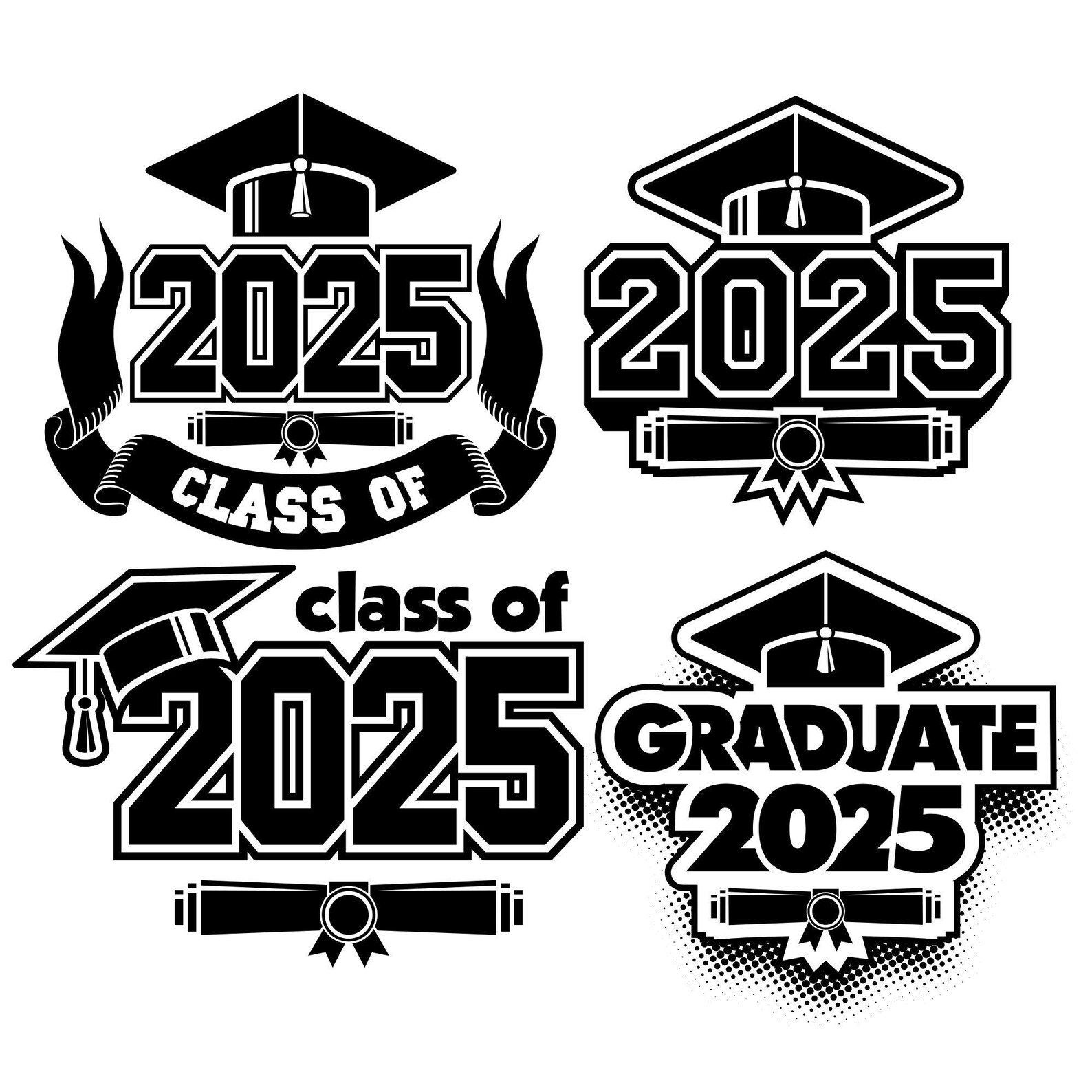 Graduation Svg Bundle, Graduation Cap Svg, Grad 2025, Class of 2025 ...