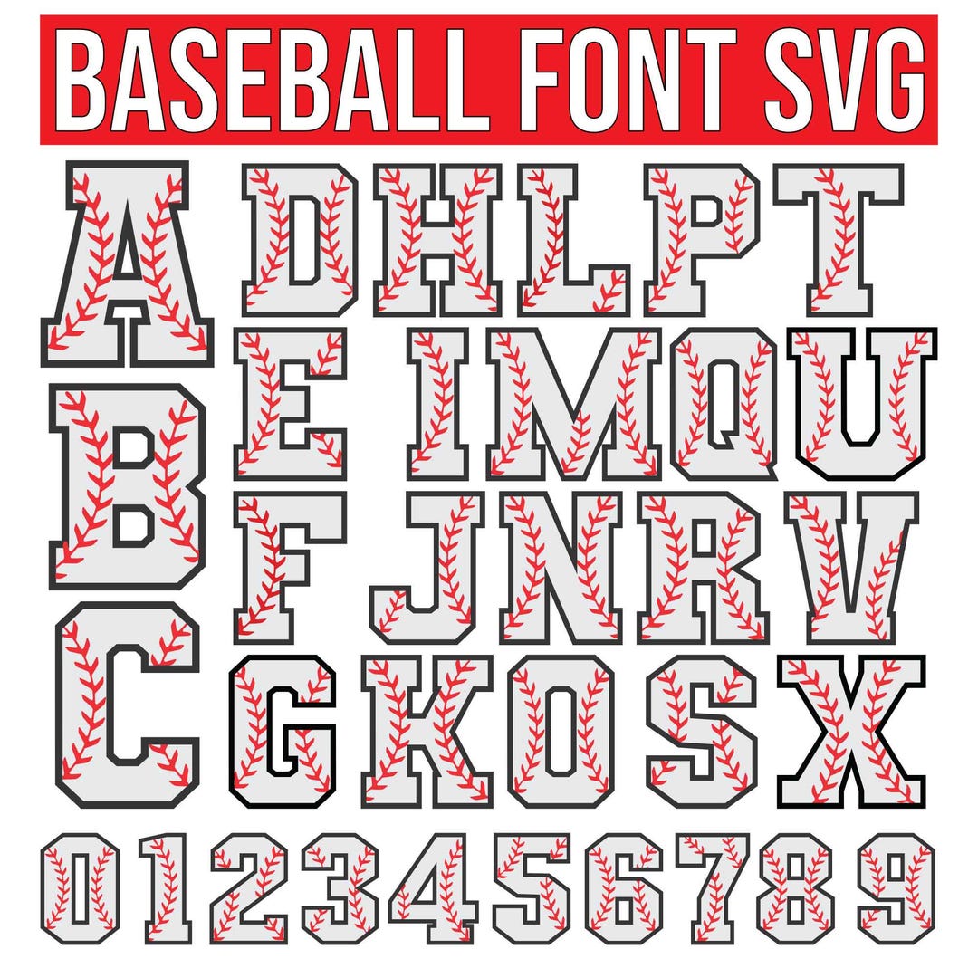 Baseball Font Bundle, Baseball Letters, Baseball Fonts for Cricut ...