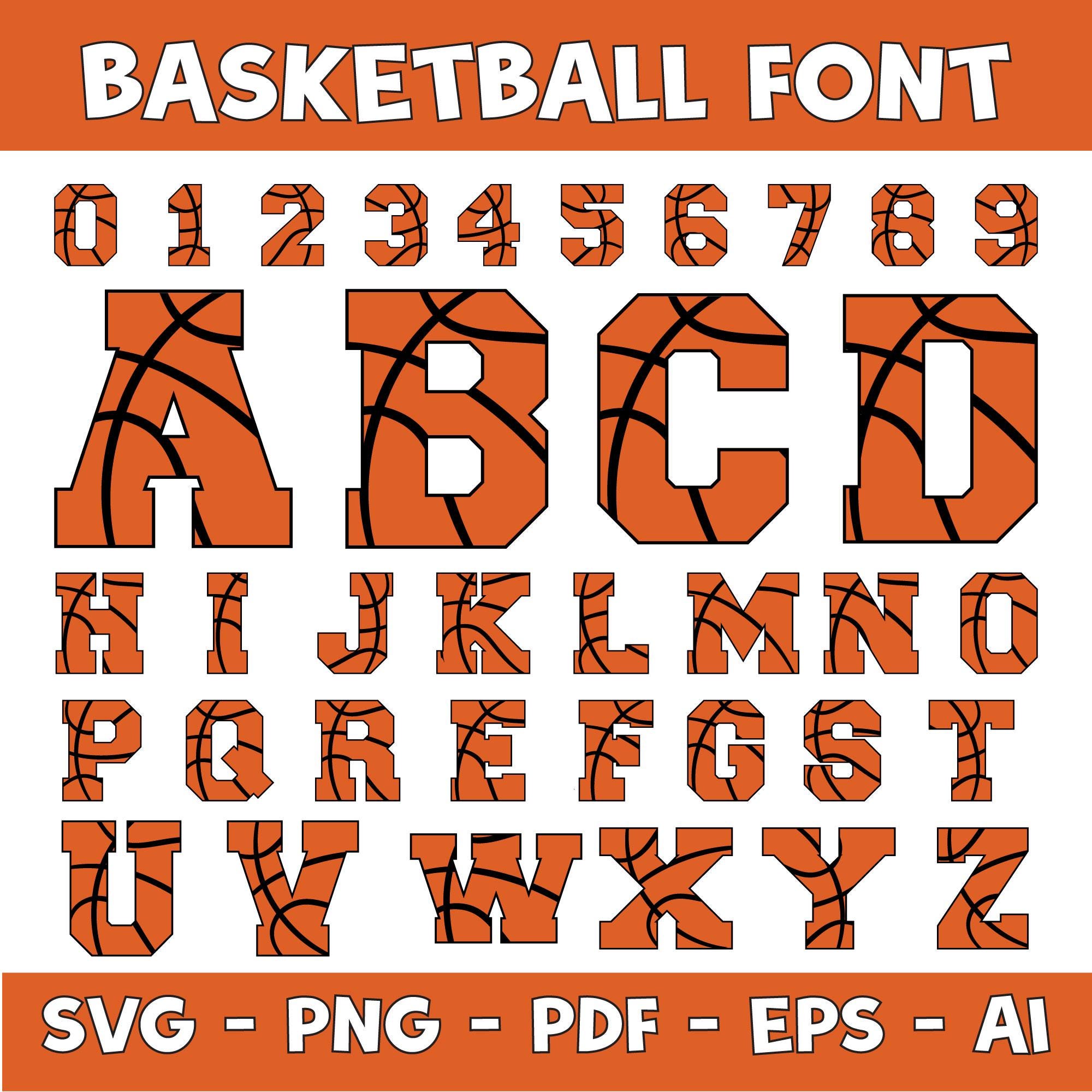 Basketball Alphabet SVG, Basketball Font SVG, Basketball Letters Svg ...