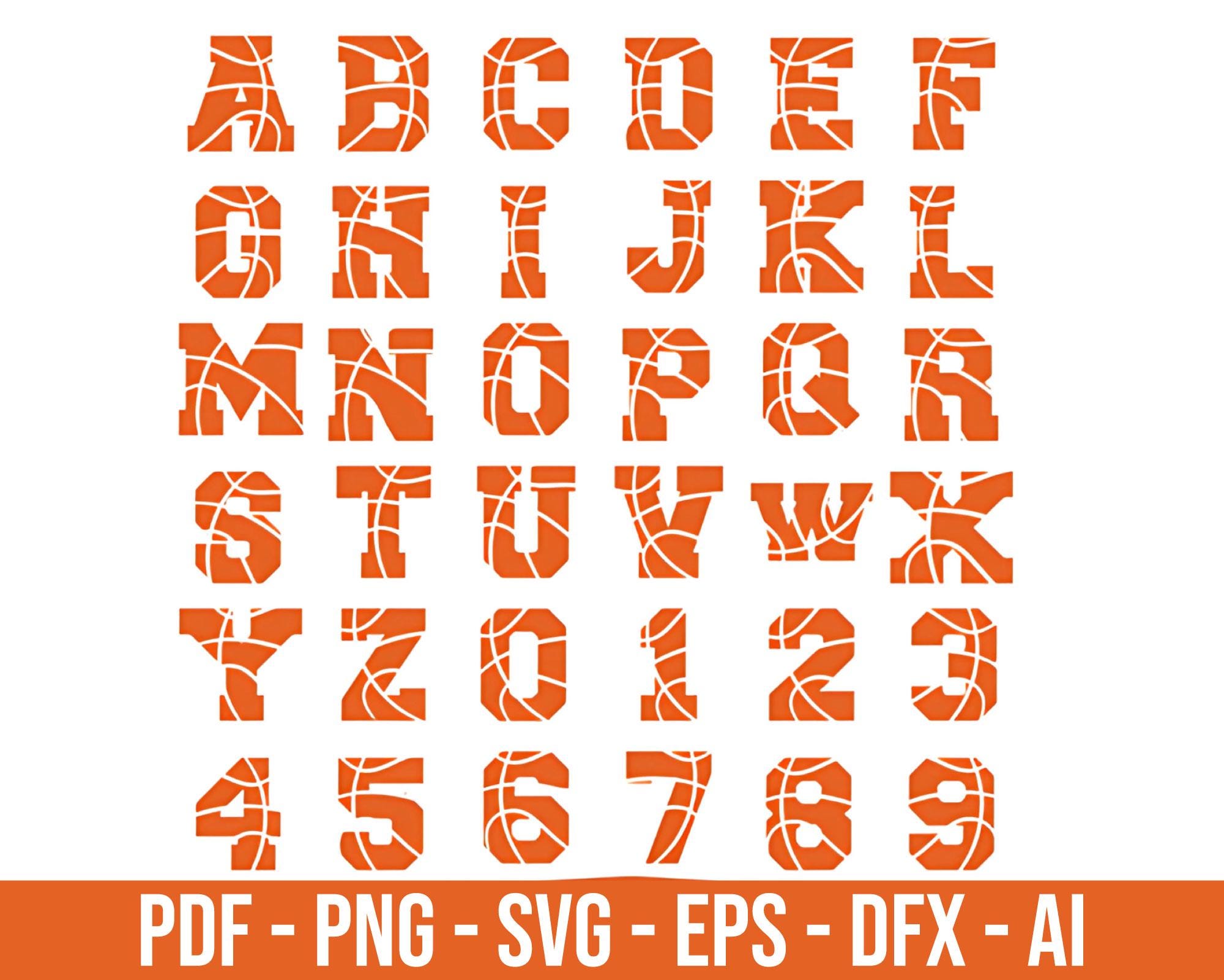 Basketball Alphabet SVG, Basketball Font SVG, Basketball Letters Svg ...