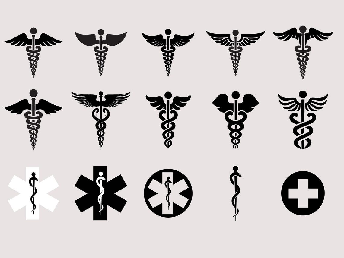 Bundle of Caduceus Symbols SVG, Nurse SVG, Medical Doctor Print ...