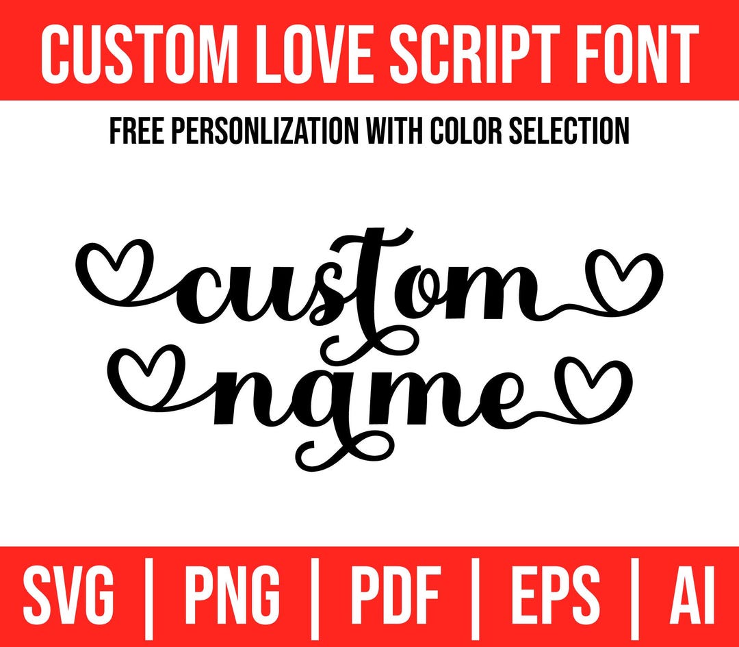 Custom Name SVG | Custom Name Calligraphy | Custom Name Cut File ...