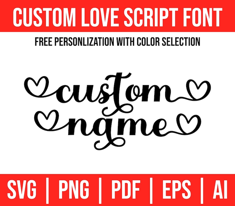 Custom Name SVG | Custom Name Calligraphy | Custom Name Cut File ...