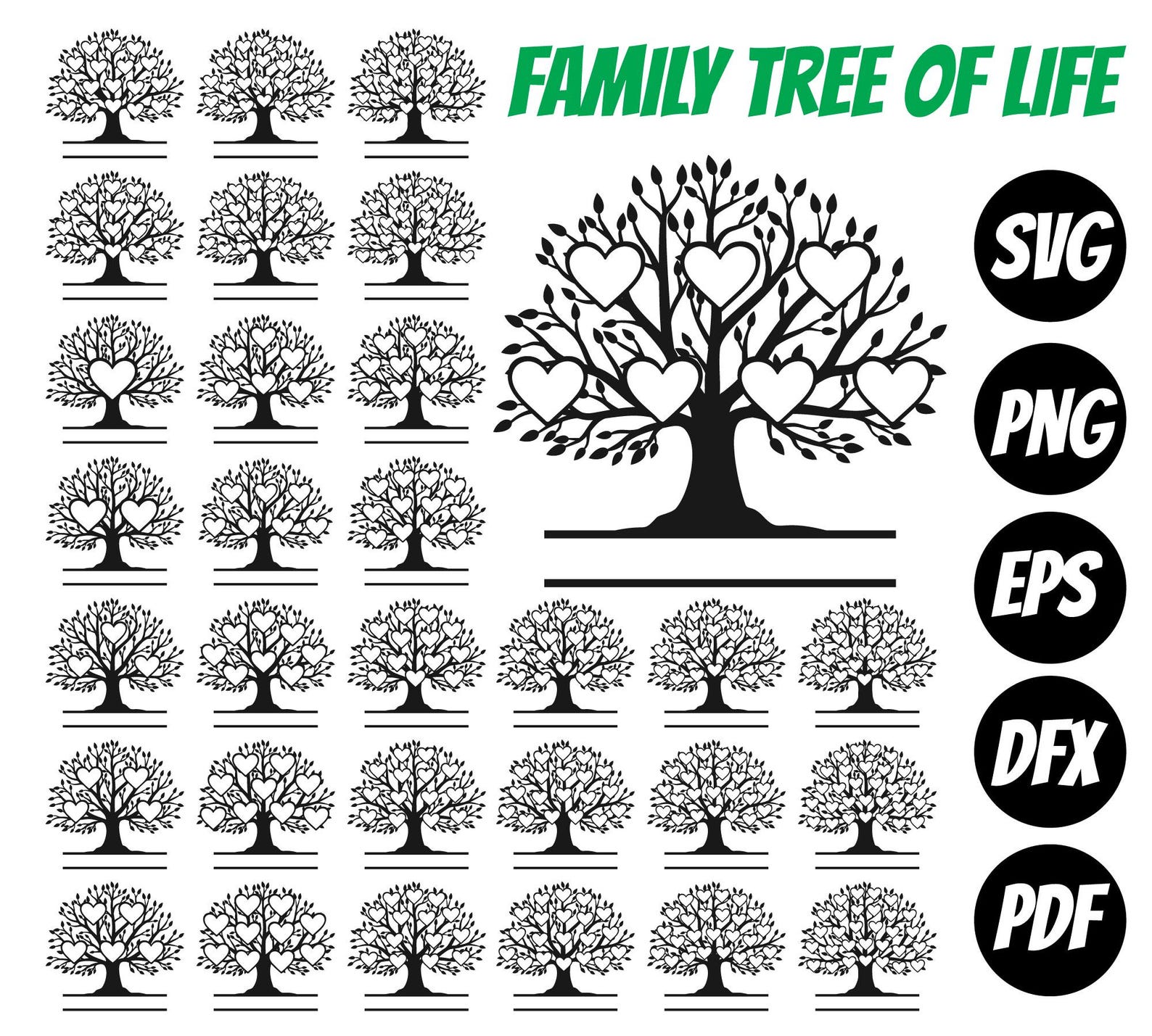 Family Tree of Life Svg, Tree of Life Clipart, Tree of Life Svg Cut ...