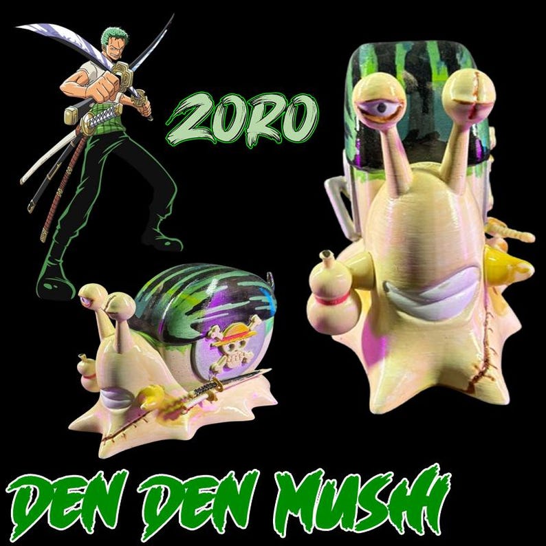 Three‑sword Warrior Snail Phone Figure - Etsy