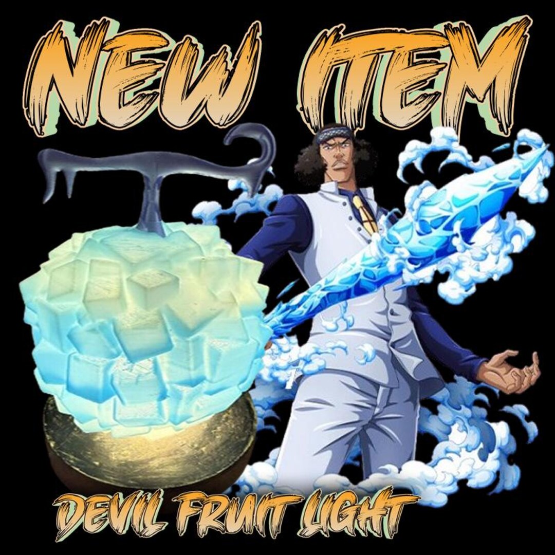 Ice Ice No Mi Light | One Piece Devil Fruit Lamp | Frosty Anime Decor ...